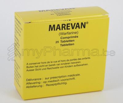 Pharmacie Parent SPRL : Substances actives - W - Warfarine - MAREVAN 5 ...
