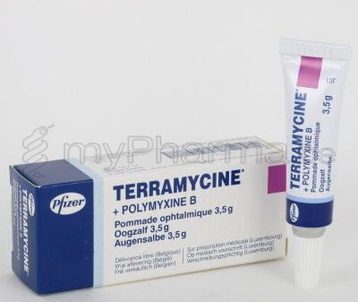 Pharmacie Parent SPRL : Home > TERRAMYCINE 3,5 G UNG OPHT