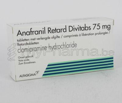 Pharmacie Parent SPRL : ANAFRANIL RETARD DIVITABS 75 MG 42 COMP