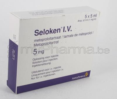Pharmacie Parent SPRL : SELOKEN AMP IV 5 X 5 MG/5 ML