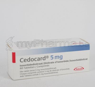 Pharmacie Parent SPRL : CEDOCARD 5 MG 60 COMP