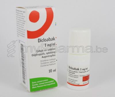 Pharmacie Parent SPRL : DICLOABAK 0,1% 10 ML COLLYRE