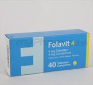 Pharmacie Parent SPRL : FOLAVIT 4 MG 40 COMP