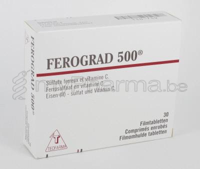 Pharmacie Parent SPRL : FEROGRAD 500 30 COMP