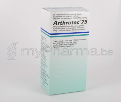 Pharmacie Parent SPRL : Home > Substances actives - M - Misoprostol (+ Diclofénac) - ARTHROTEC ...