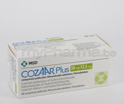 Pharmacie Parent SPRL : Home > COZAAR PLUS 50MG/12,5MG 98 COMP