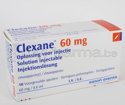 Pharmacie Parent SPRL : CLEXANE 60MG/0,6ML 10 SER