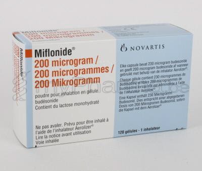 Pharmacie Parent SPRL : Home > MIFLONIDE 200 MCG 120 CAPS À INHALER ...