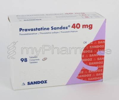 Pharmacie Parent SPRL : PRAVASTATINE SANDOZ 40 MG 98 COMP