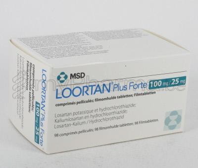 Pharmacie Parent SPRL : LOORTAN PLUS FORTE 100MG/25MG 98 COMP