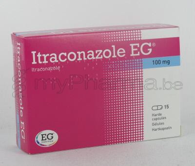 Pharmacie Parent SPRL : Substances actives - I - Itraconazole - ITRACONAZOLE EG 100 MG 15 CAPS