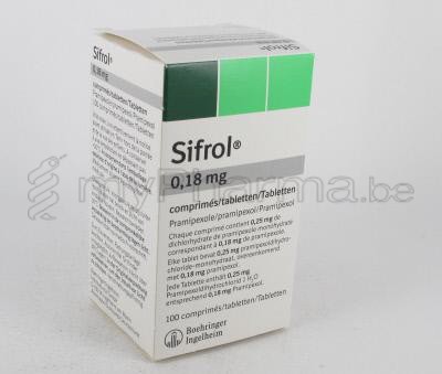 Pharmacie Parent SPRL : Substances actives - P - Pramipexole - SIFROL 0 ...