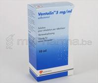 Pharmacie Parent SPRL : VENTOLIN 5 MG/ML 10 ML SOLUTION NEBUL