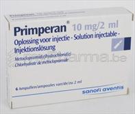 Pharmacie Parent SPRL : PRIMPERAN 10MG/2ML 6 AMP INJ